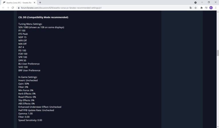 Fanatec社製ハンコンの初期設定方法 - みなもブログ